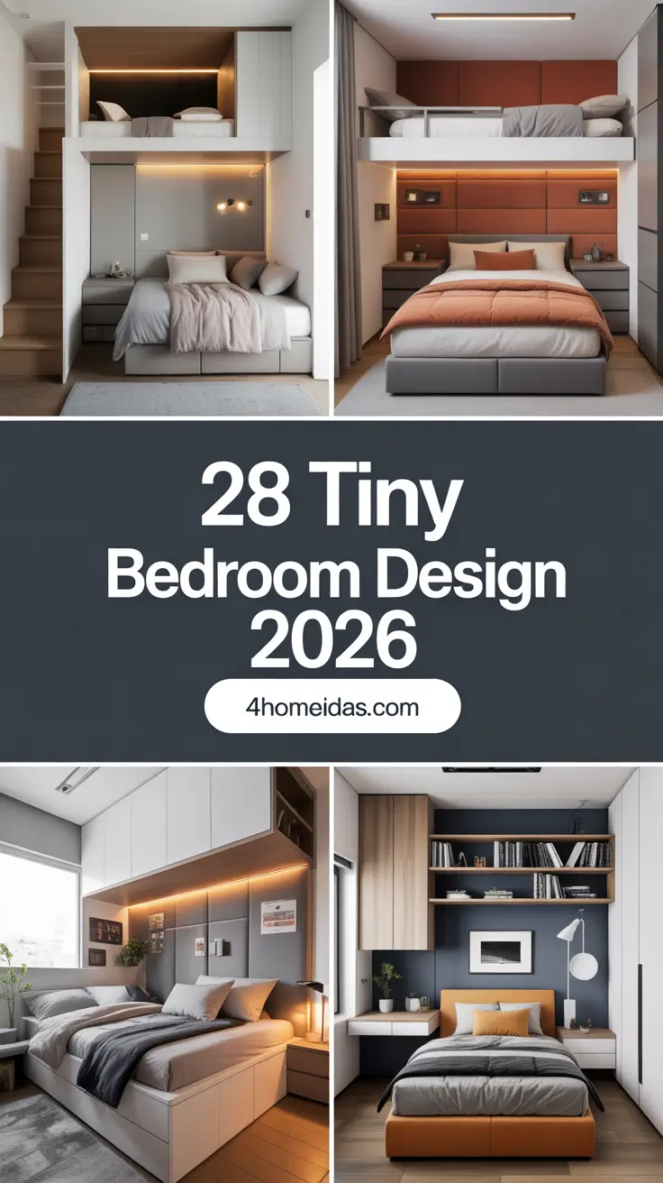 Tiny Bedroom Design 2026 – Space-Saving, Cozy & Minimalist Ideas for ...